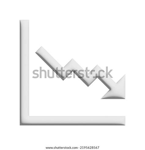 Down Line Chart Icon 3d Design Stock Illustration 2195628567 Shutterstock