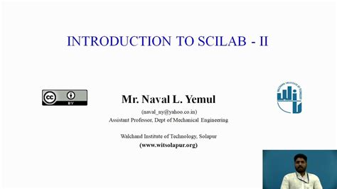 Introduction To Scilab Ii Youtube