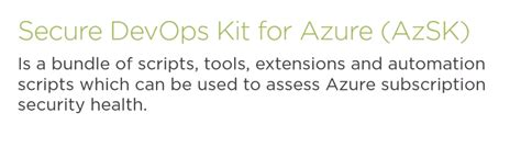 Secure Devops Kit For Azure Azsk Dr Ware Technology Services