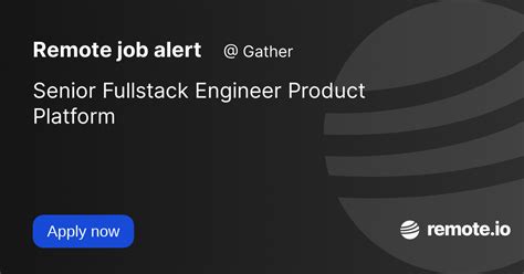 Senior Fullstack Engineer Product Platform