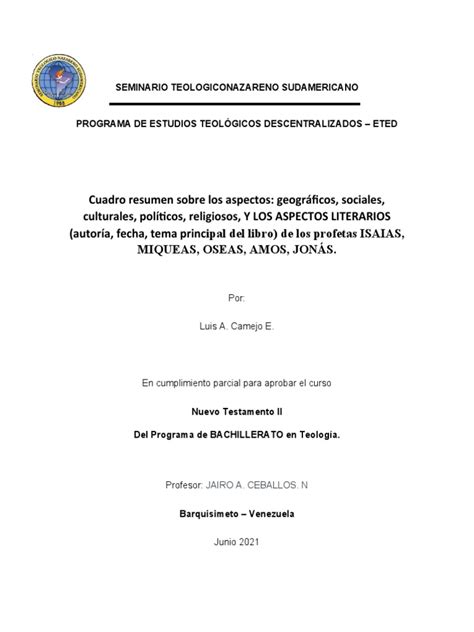 Cuadro Informativo Pdf Isaias Jonás