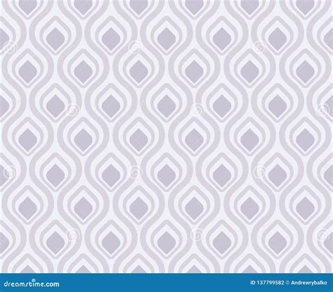 Retro Seamless Pattern Peacock Tail Stock Vector Illustration Of