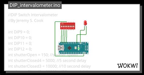 DIP Intervalometer Ino Wokwi Arduino And ESP32 Simulator