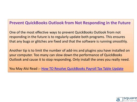 PPT How To Fix QuickBooks Outlook Not Responding Errors PowerPoint Presentation ID