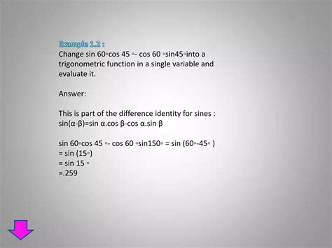 Trigonometry Addition And Substraction Id Pptx