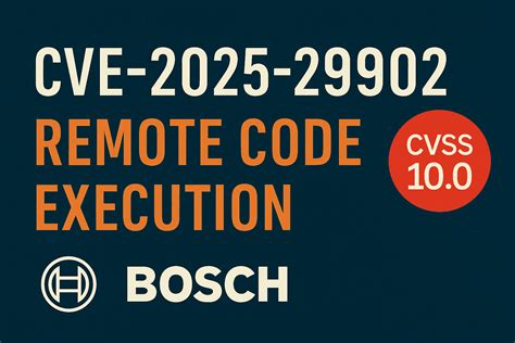 Urgent Bosch Alert Critical Rce Flaw Cvss 10 0 Exposes Dispatch And Matrix Software To Attack