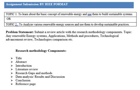 [solved] assignment submission by ieee format topic 1 to learn about