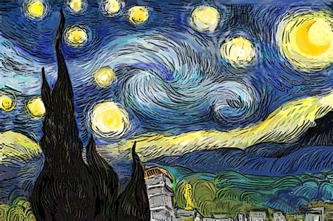 반고흐 별이 빛나는 밤에 명화 그리기 네이버 블로그