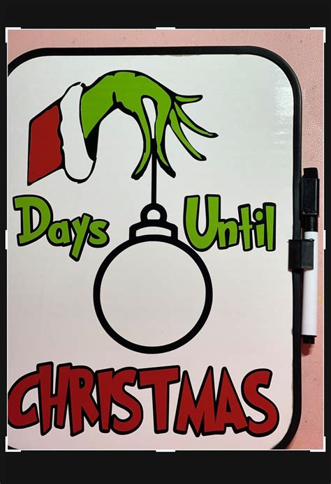 Christmas Character Countdown Dry Erase White Board With Etsy