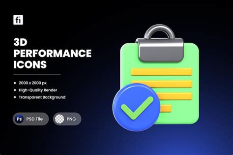 Premium PSD 3d Illustration Performance Task Completion Rate