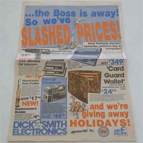 Rare C1984 Dick Smith Electronics Slashed Prices Mini Tabloid 8 Page Catalogue 4 99 Picclick Au