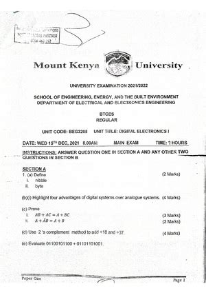 Digital Electronics Lecture Notes Chapter NUMBER SYSTEMS AND CODES Introduction Digital