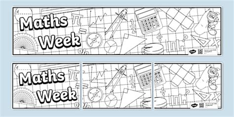 👉 Maths Week Colouring Display Banner
