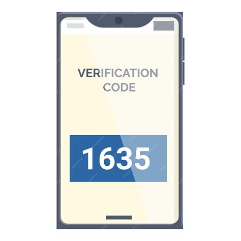 Premium Vector Smartphone Showing Verification Code On Screen For 2 Premium Vector Smartphone Showing Verification Code On Screen For 2