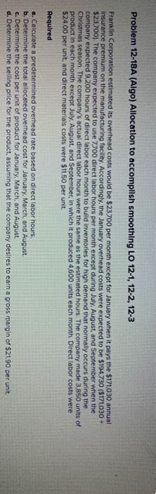 solved problem 12 18a algo allocation to accomplish