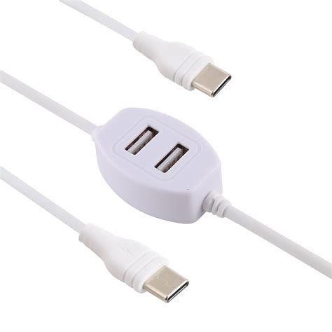 A USB Male To USB C Type C Male Interface Fast Charge Data Cable With USB Female