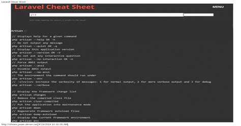 Laravel Cheat Sheet Laravel Cheat Sheet 9152014 1032
