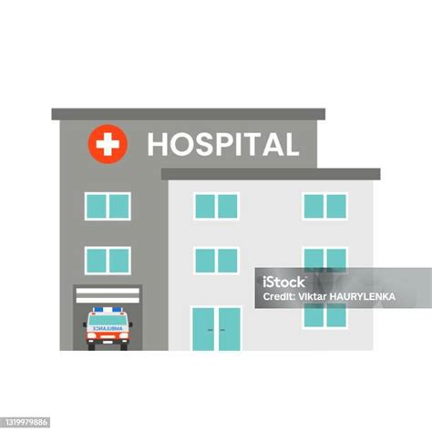 구급차 자동차 건강 및 의료와 병원 건물 흰색 배경에 격리 벡터 일러스트레이션 병원에 대한 스톡 벡터 아트 및 기타 이미지 병원 만화 건물 외관 Istock