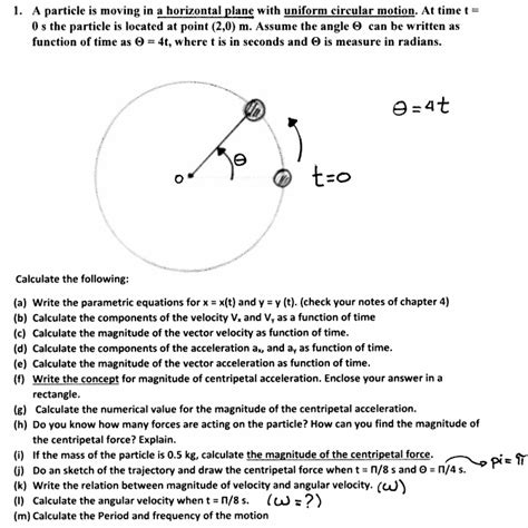 Solved A Particle Is Moving In A Horizontal Plane With Chegg