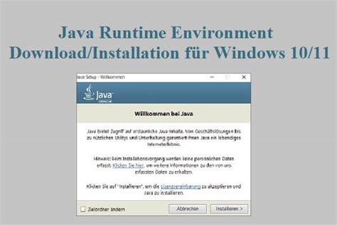 Java Runtime Environment Downloadinstallation Für Windows 1011 Minitool