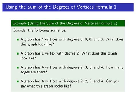 SOLUTION Sum Of Degrees Of Vertices Theorem Slides Studypool