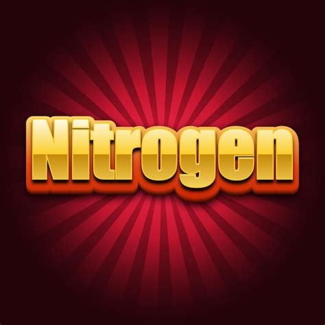 Premium Photo Nitrogen Text Effect Gold  Attractive Background Card Photo