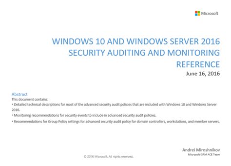 New Audit Events Added To The Windows 10 And Server 2016 Security Auditing