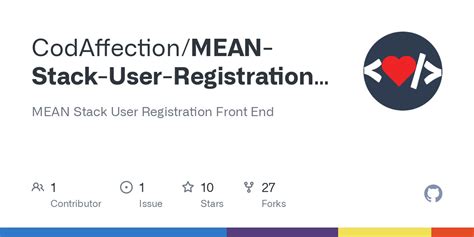 Github Codaffectionmean Stack User Registration Front End Mean Stack User Registration Front End