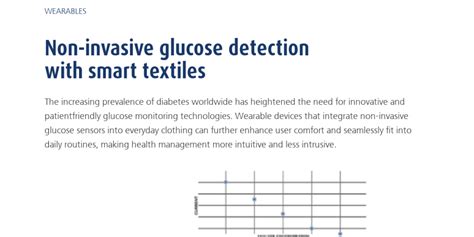 Non Invasive Glucose Detection With Smart Textiles September 2024