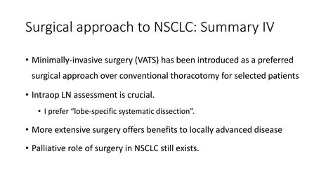 Surgical Approach To Non Small Cell Lung Cancer Ppt