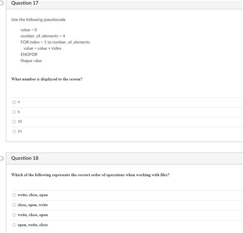 Solved Question 10 25 Pts If A While Loop Is To Receive 20