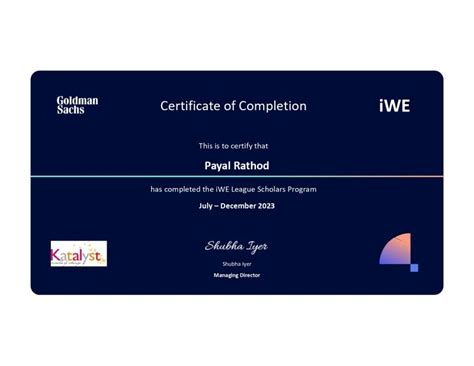 Payal Rathod On Linkedin Goldmansachs Iweleague Scholarprogram Katalystindia