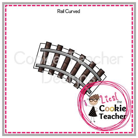 Train Track Curved The Cookie Teacher