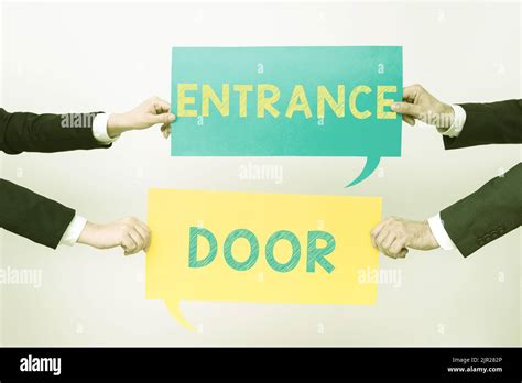 Writing Displaying Text Entrance Door Business Approach Way In Doorway