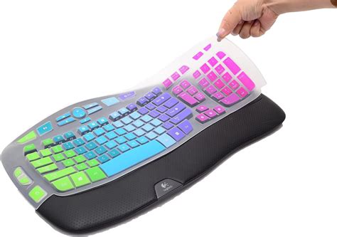 Keyboard Cover For Logitech K Mk Mk Wave Keyboard Colorful Silicone Keyboard Protector