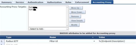 Accounting Proxy Cppm Class And Filter Id Attributes How To Send
