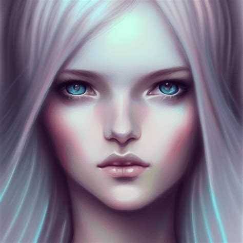 Beautiful Pastel Angel Portrait Creative Fabrica