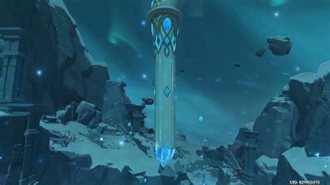 Genshin Impact Floating Pillar Scene Dragonspine Youtube