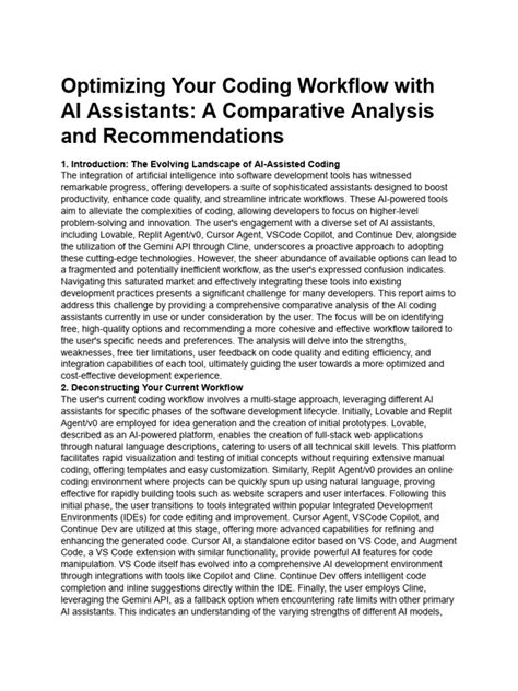 Streamlining Ai Assisted Coding Workflow Pdf Artificial