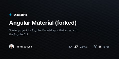 angular material forked stackblitz