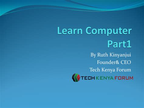 Learn Computer Part 1pptx Powerpoint Presentation Ppt