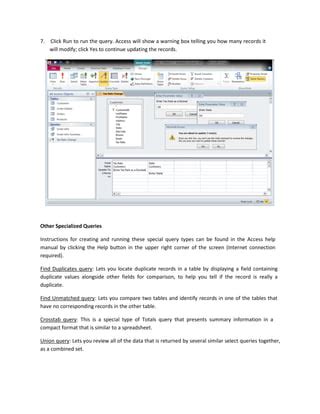 MS Access 2010 Tutorial 5 PDF