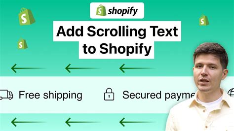 How To Add Scrolling Text Dawn Theme Shopify Youtube
