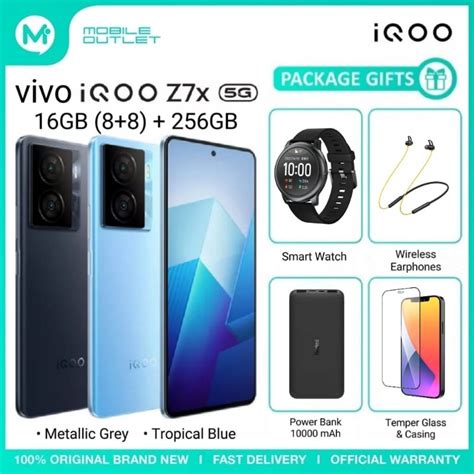 Vivo IQOO Z7X 5G 8 8GB Extended RAM 256GB ROM 80W Flash Charge 6000mAh Snapdragon 695