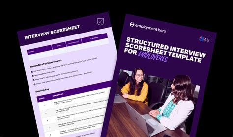 Structured Interview Scoresheet Template For Employers