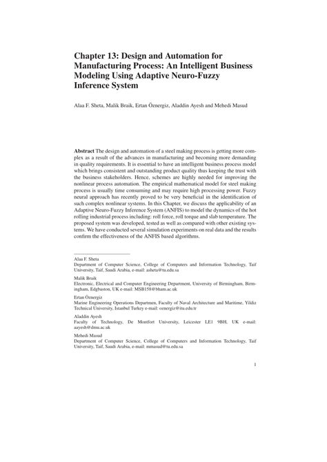 Pdf Design And Automation For Manufacturing Process An Intelligent Business Modeling Using