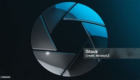 영화 카메라 아이리스 기호입니다 사진 렌즈 기호 3 차원 렌더링 금속에 대한 스톡 사진 및 기타 이미지 금속 기업 재무와 산업 디자인 Istock