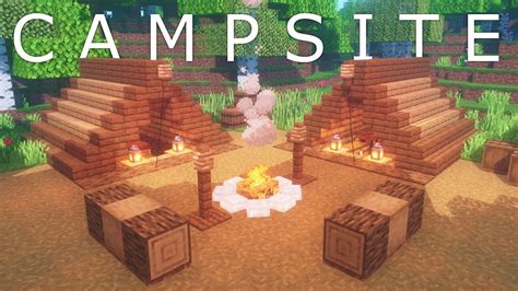 Minecraft Campsite And Campfire How To Build Tutorial 13 Youtube