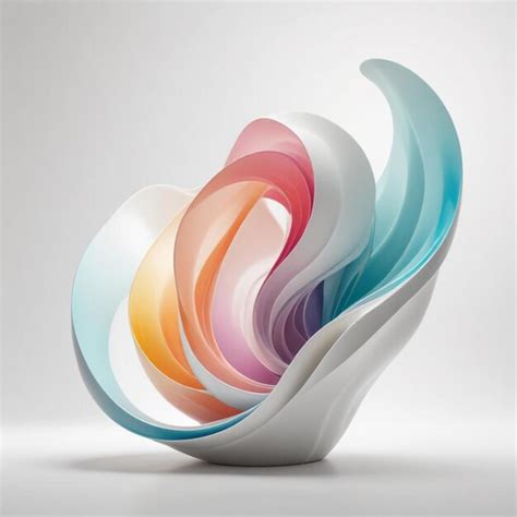 Abstract Spiral Sculpture A Modern Interpretation Of Flow And Movement Premium Ai Generated Image