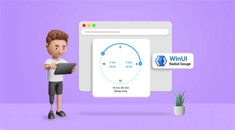 easily design a sleep tracker using winui radial gauge